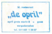 De Opril - Goes Dronk